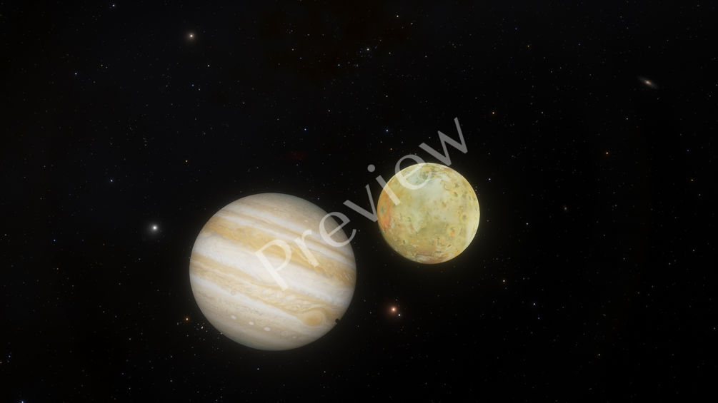 Jupiter and Io, wallpaper