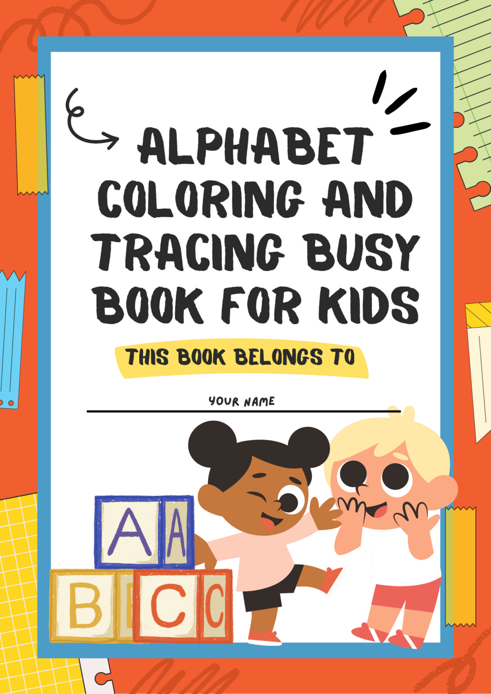 Alphabetical Coloring and Tracing Busy Books For Kids