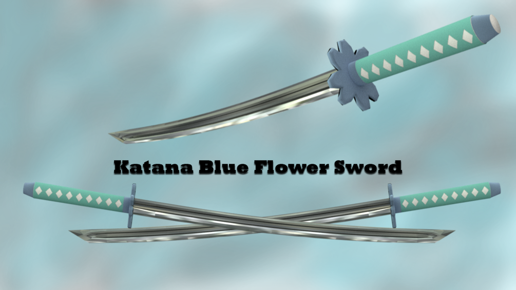 Katana Blue Flower Sword