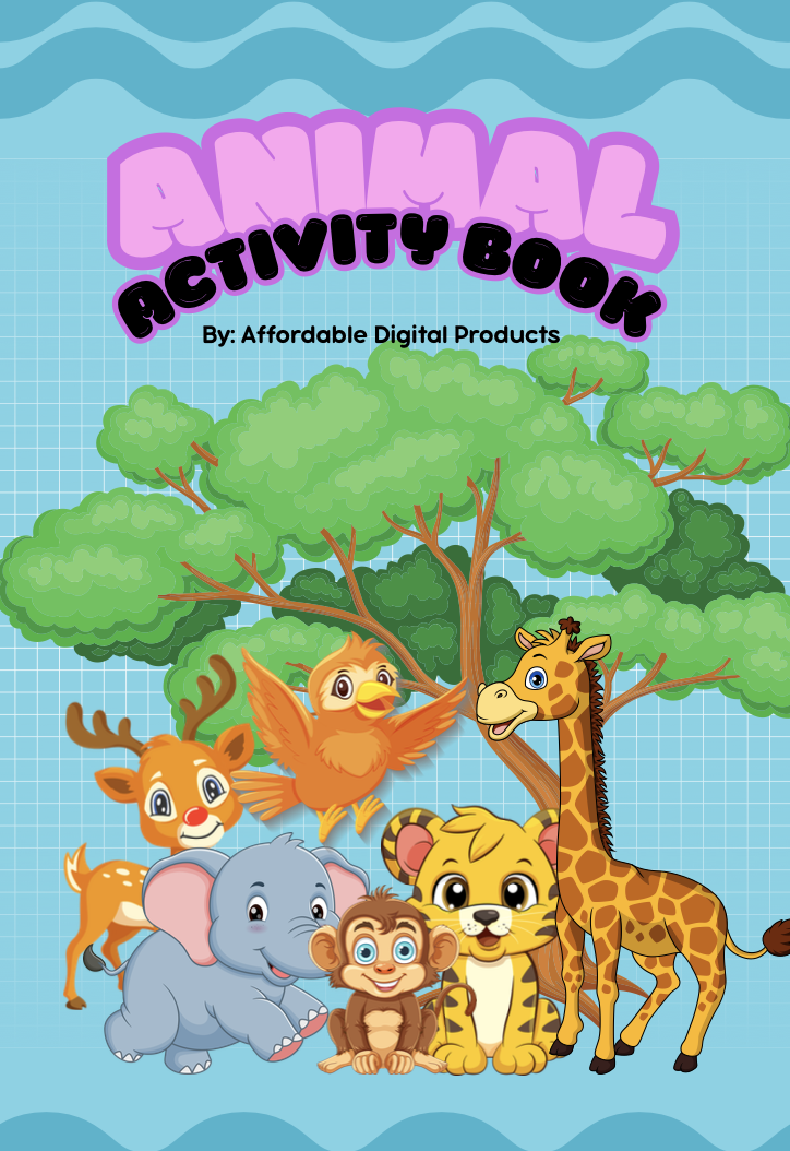 Animal Activity Book (50 pages)