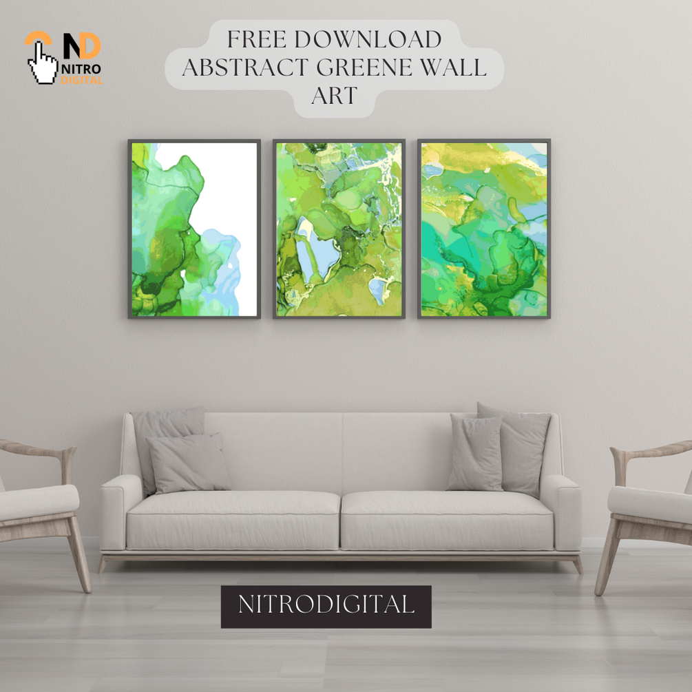 abstract Green wall art