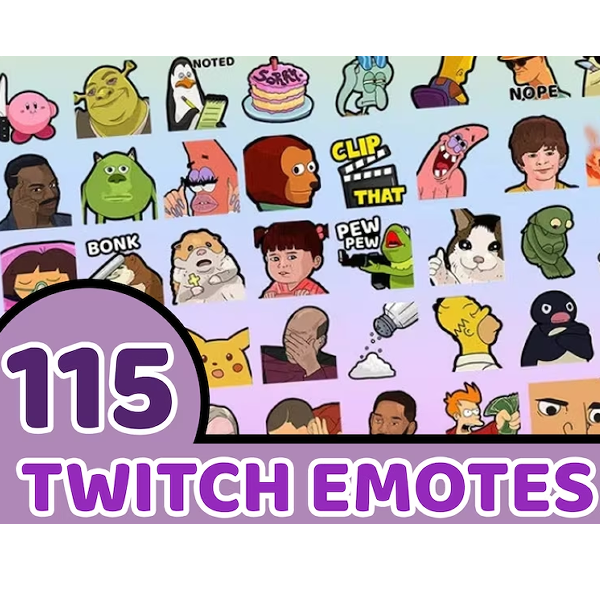 Memes Twitch Emotes Pack | 100x Funny Emotes Bundle for Twitch and Discord