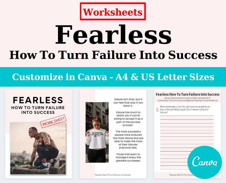 Life Coach Templates Worksheets | Fearless How To Turn Failure Into ...
