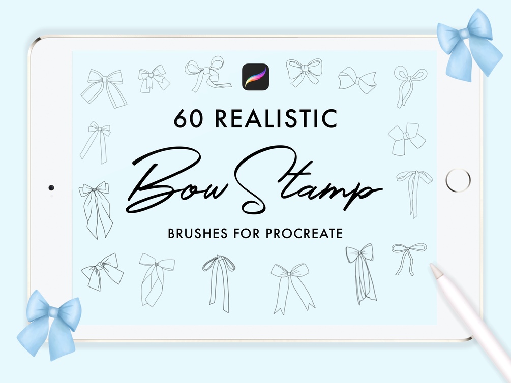 Realistic Bow Stamp Brushes