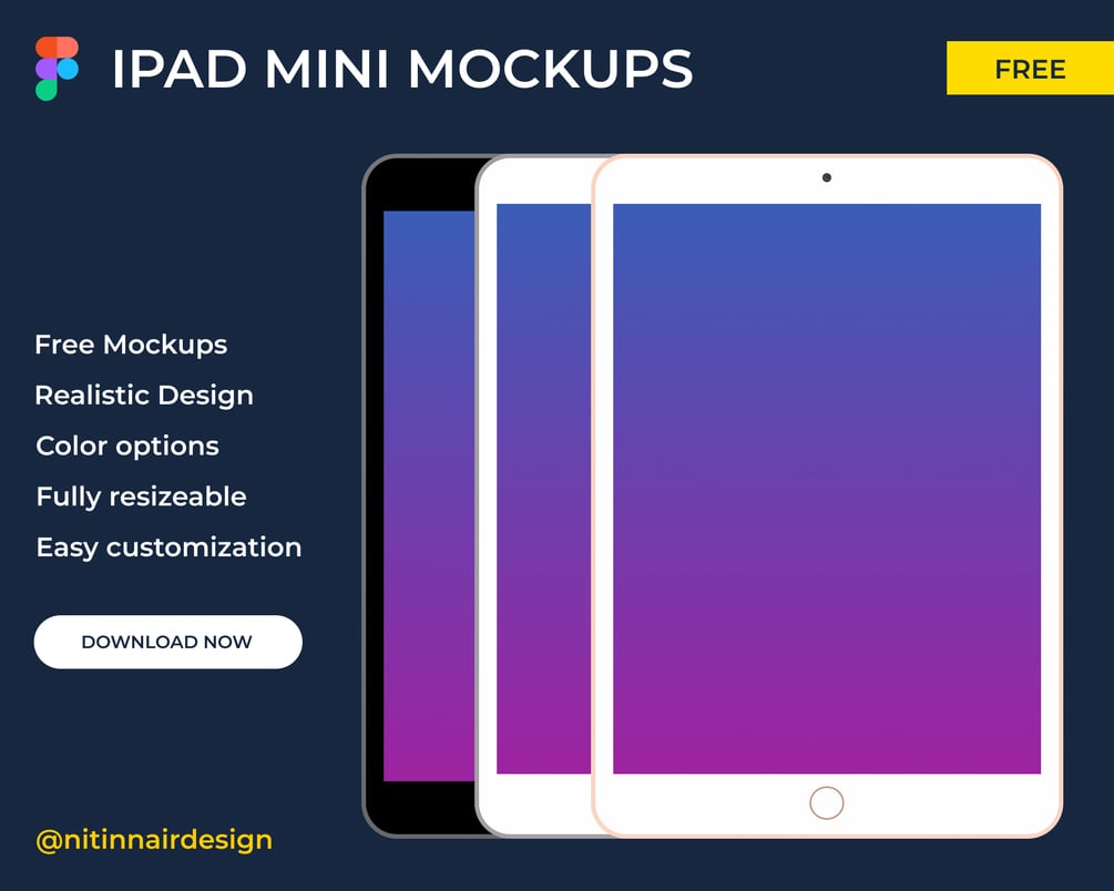 Free Figma iPad Mini Mockups
