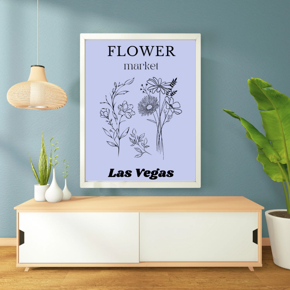 Set of 2 Flower Market Prints, Exhibition Posters, Botanical Prints ...