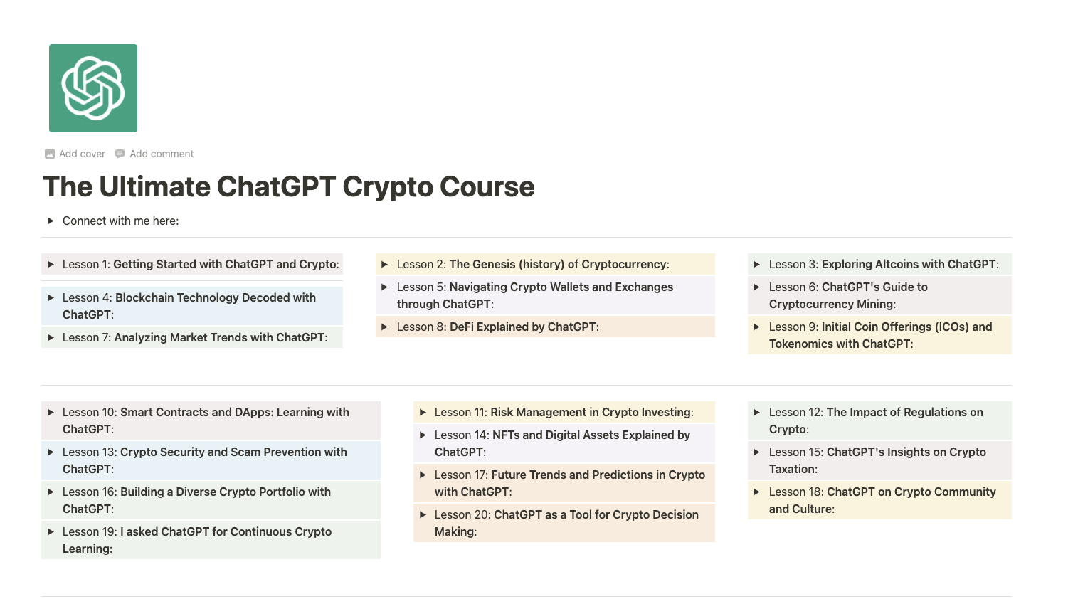 The Ultimate ChatGPT Crypto Course