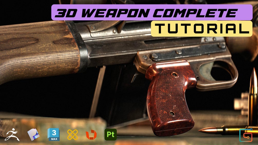 3D Weapon Tutorial For Portfolio - FG 42