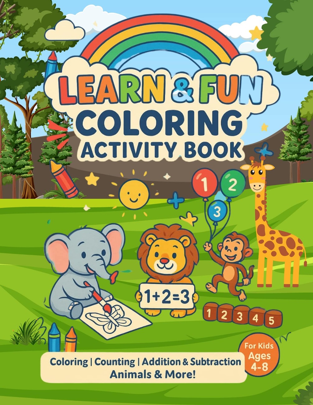 Learn & Fun Activity Book for Kids (Ages 4-8)
