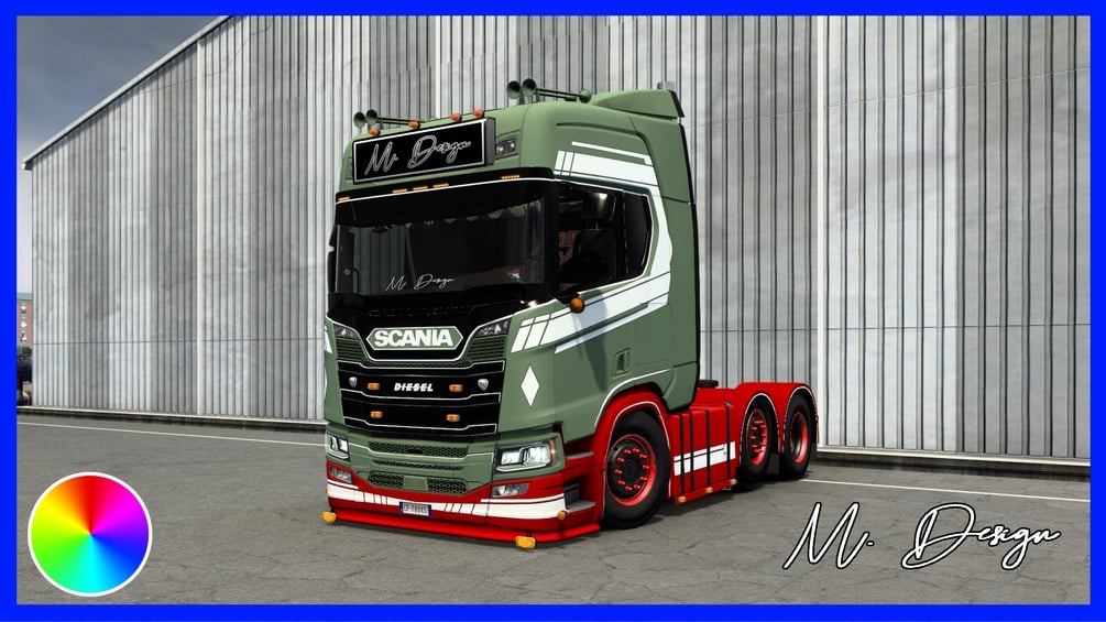 Scania R 2016 " ROCHE" Next Gen - MATTE & GLOSS CHANGEABLE COLORS SKIN ...