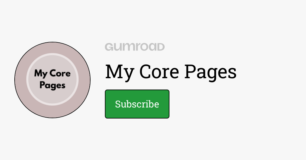 My Core Pages