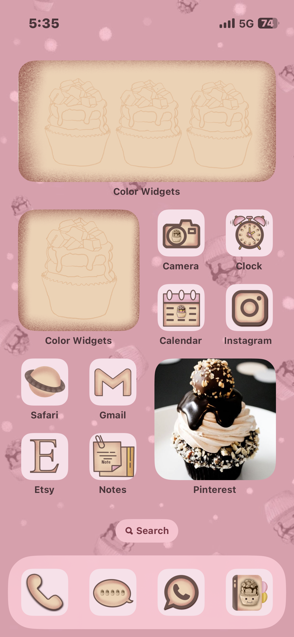 Cupcake theme icons, widgets and wallpaper pack for iphone