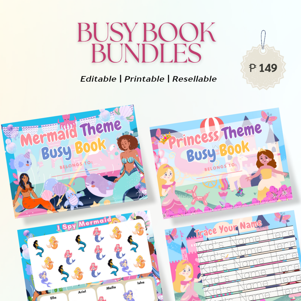 Busy Book Bundles (Princess & Mermaid theme)