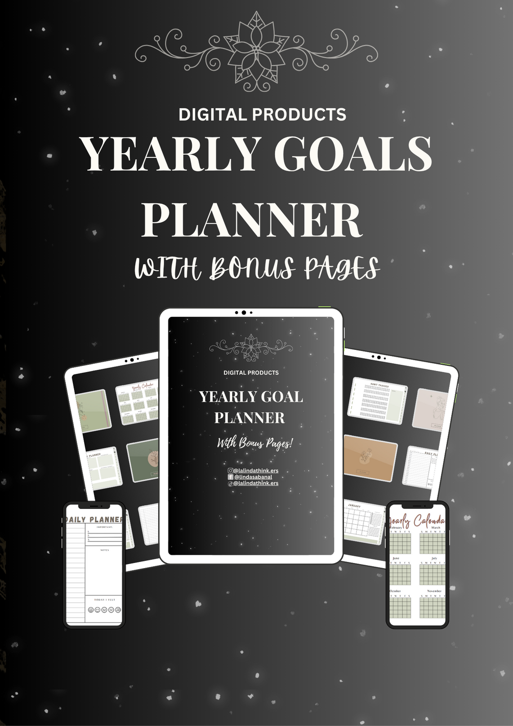 Yearly Goal Planner with Bonus Pages