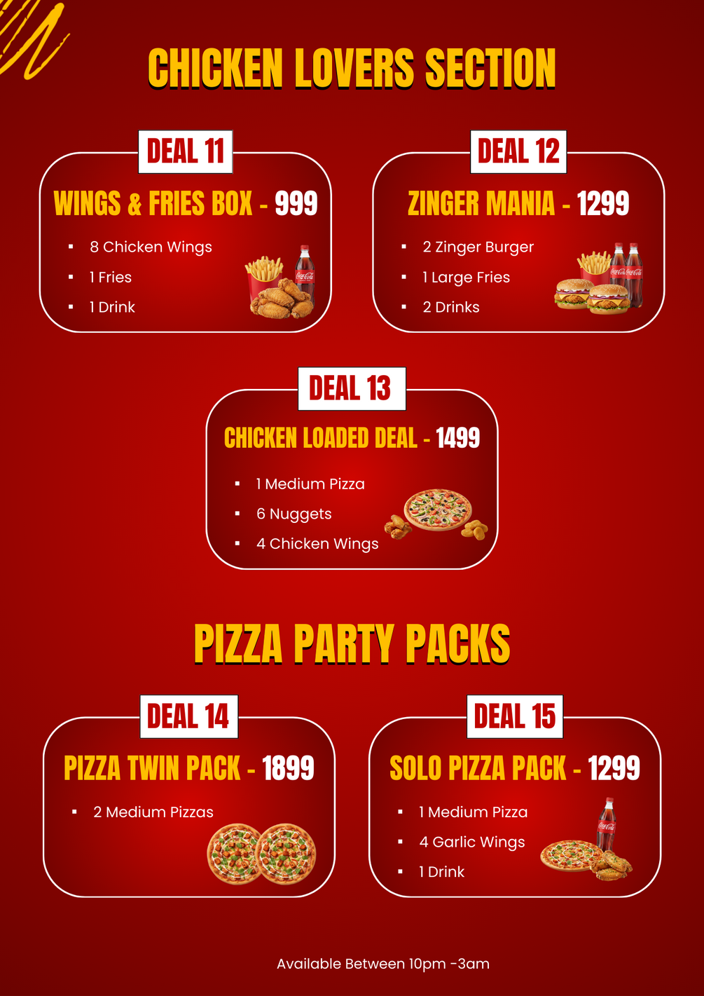 Printable Fast Food Combo Menu Designs | Editable in Canva