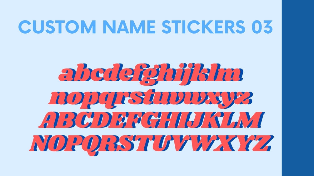 Custom Name Stickers 03 - Sticker Sheet (Approx. 100 Pcs/Sheet)
