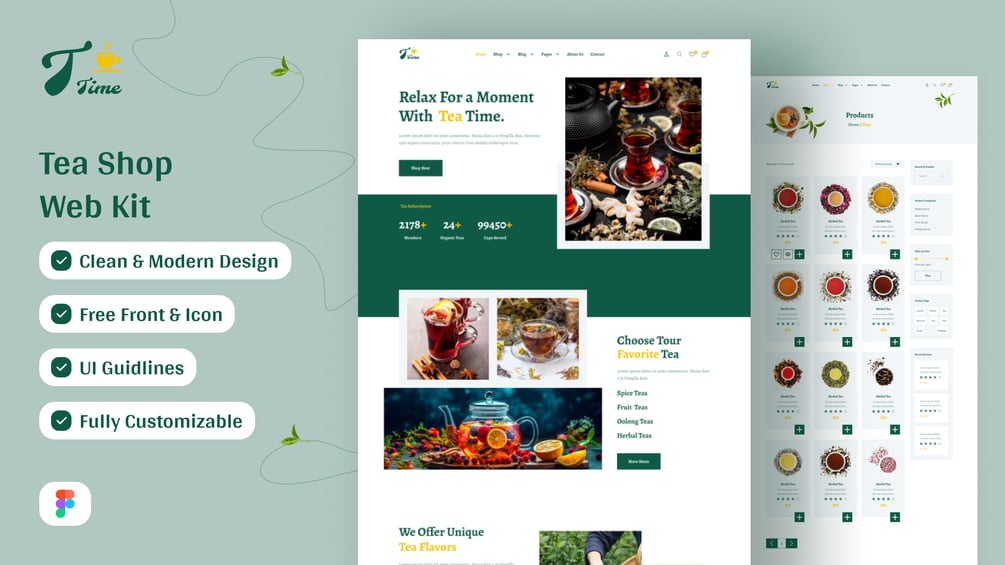 E-commerce - Tea shop online store