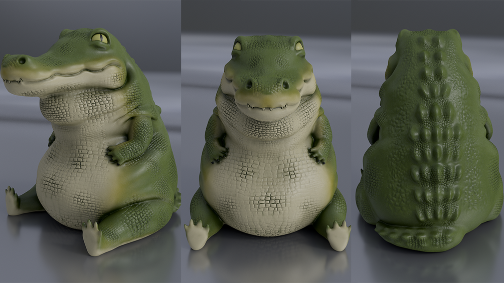 OVERWEIGHT CROCODILE FOR 3D PRINTING