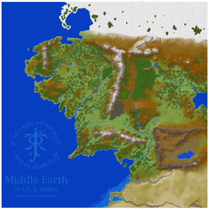 Middle Earth from Lord of the Rings - Multiple sizes - Multiplayer ...