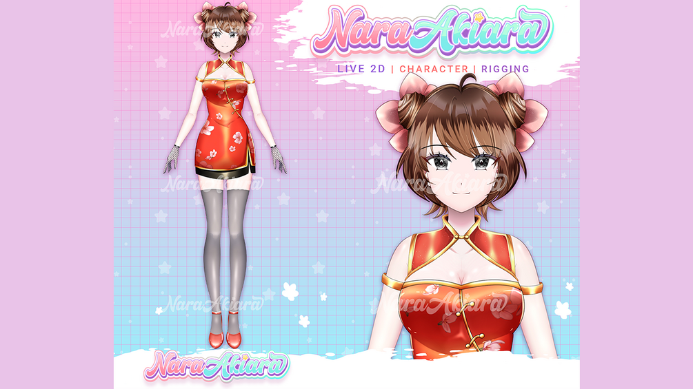 Live2d Vtuber Model Chinese Anime Girl