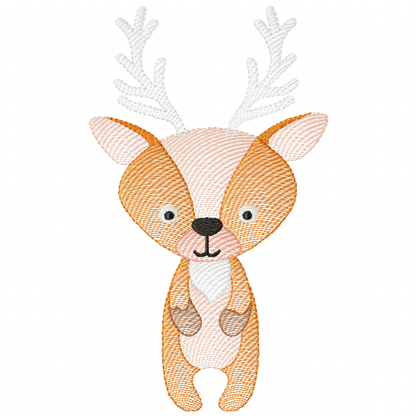 Baby deer embroidery design 3 Sizes -INSTANT D0WNL0AD