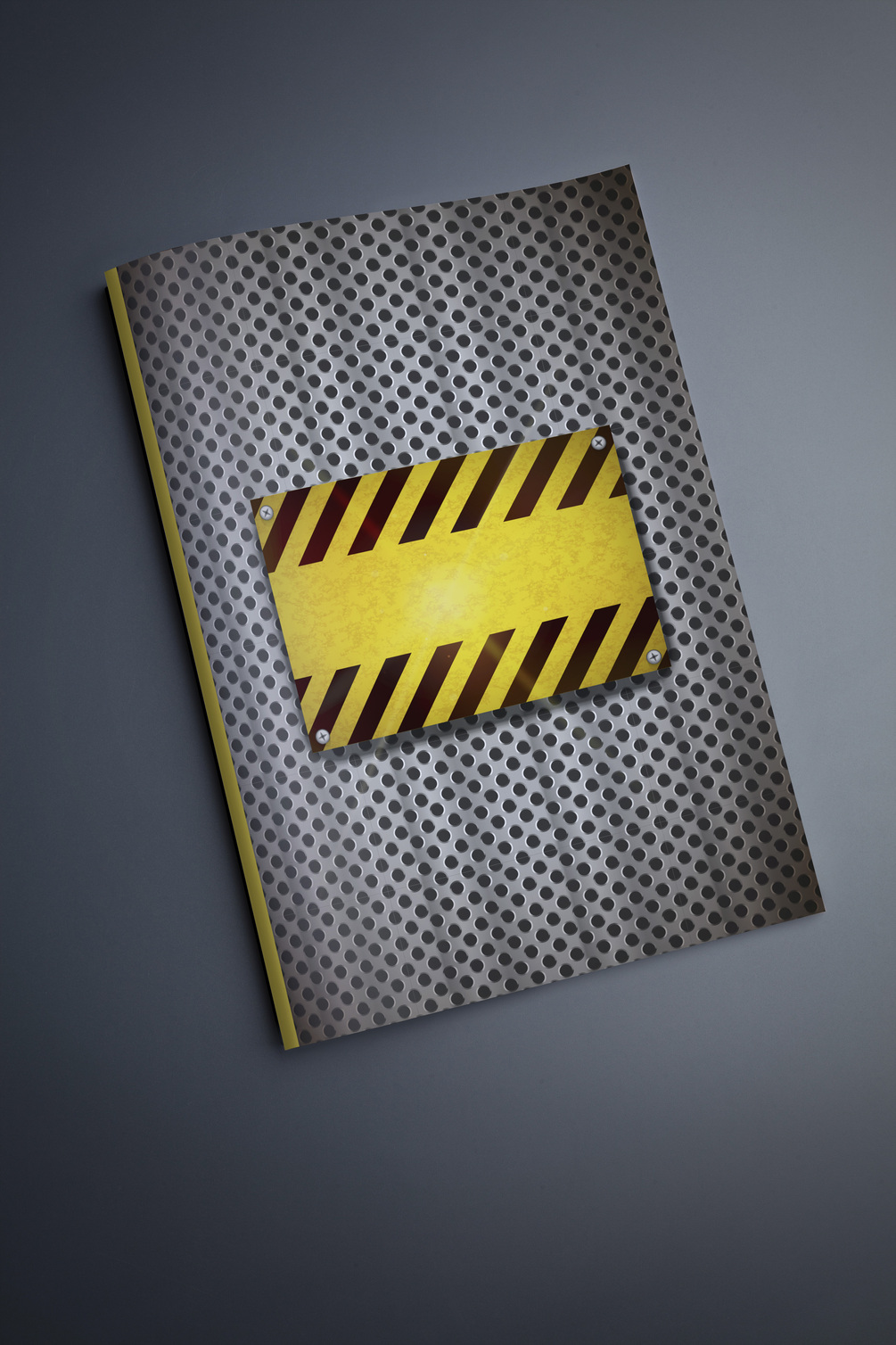 Danger Sign with Steel Textured background style Book Cover Digital ...