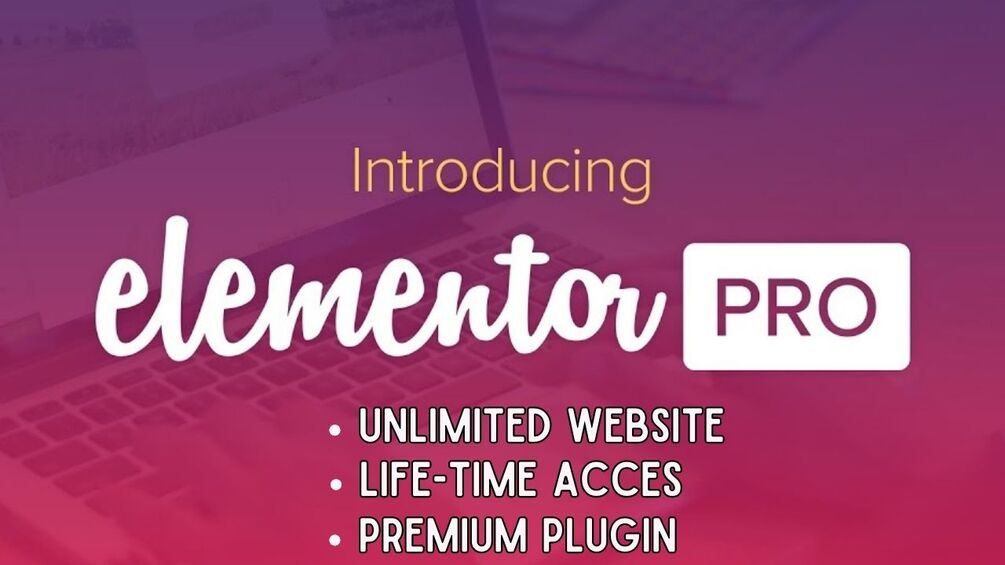 Elementor Pro Plugin for WordPress - Unlimited Access