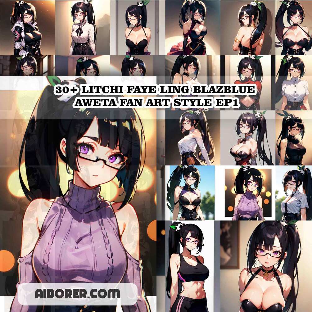 30+ LITCHI FAYE LING BLAZBLUE AWETA FAN ART STYLE EP1