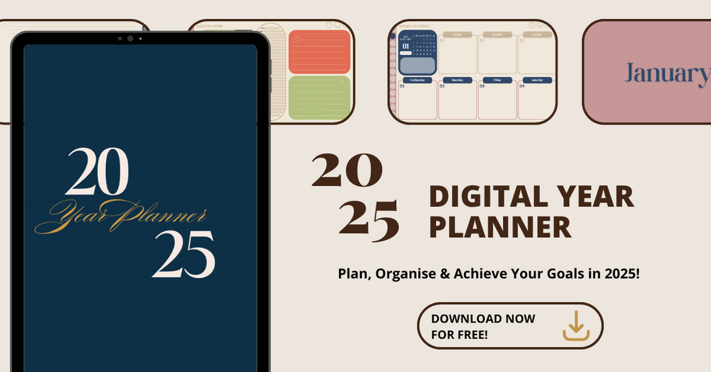 2025 Digital Year Planner | Organize Your Year & Achieve Your Goals