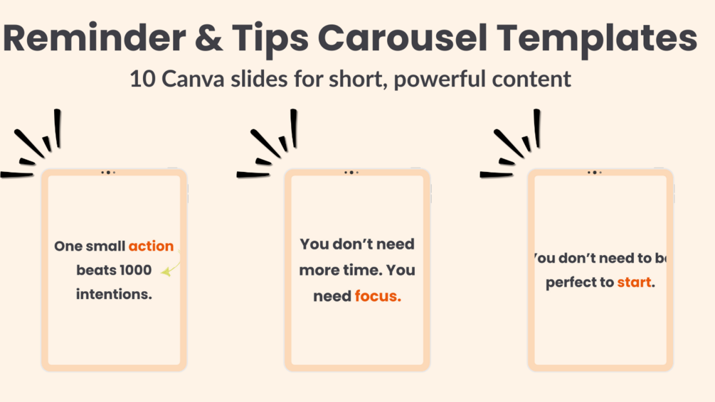 Reminder & Tips Carousel Templates