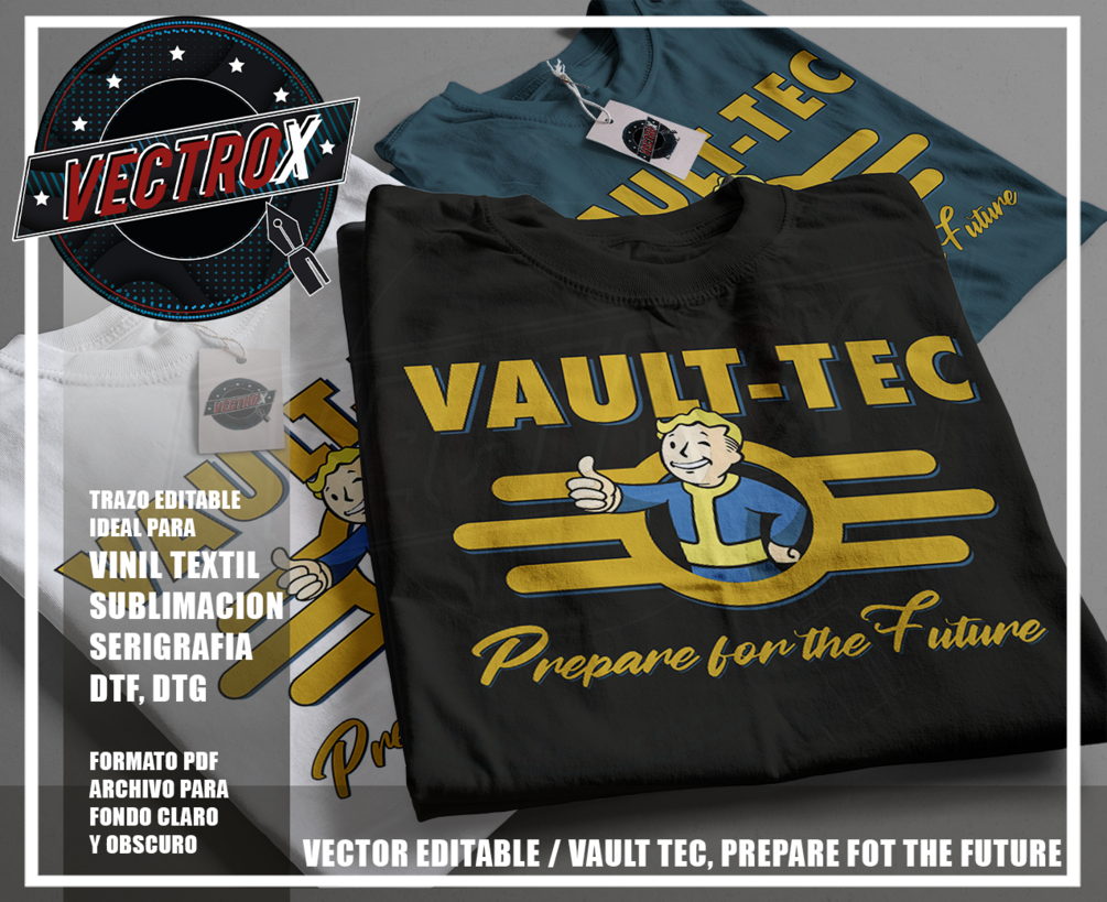Vector Editable - Vault Tec, Prepare For The Future