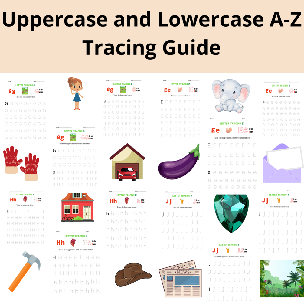 Mastering Letters: Uppercase and Lowercase A-Z Tracing Guide