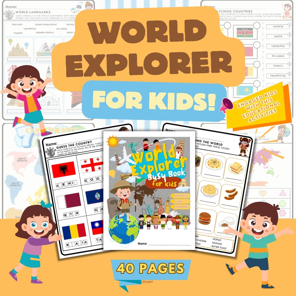 PRINTABLE WORLD EXPLORER BUSY BOOK