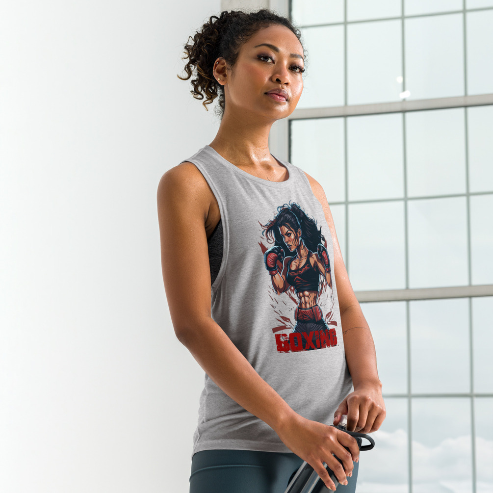 Women's Lady Boxer Graphic Muscle Tank