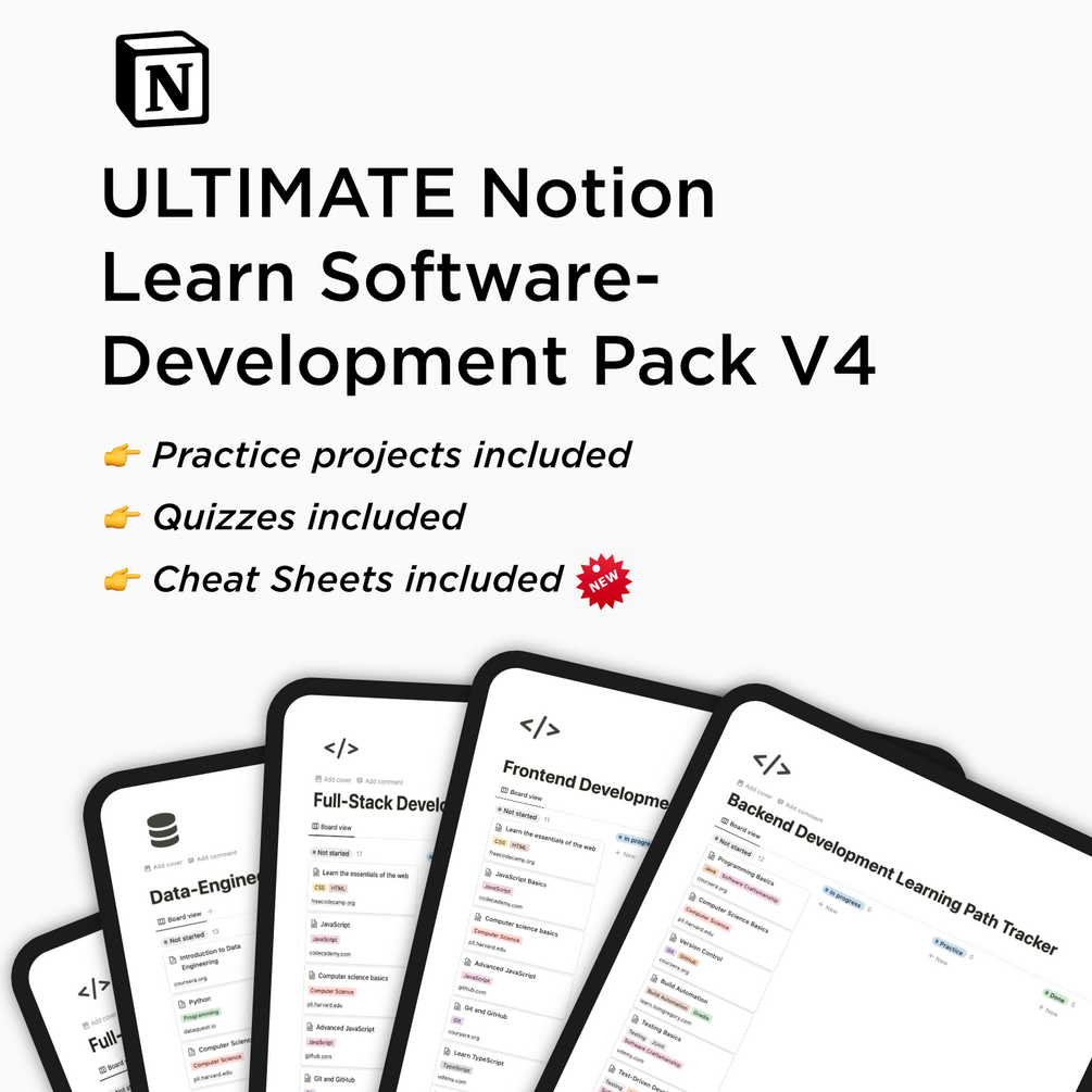 ULTIMATE Notion Learn Software-Engineering Development Pack V4 ULTIMATE Notion Learn Software-Engineering Development Pack V4