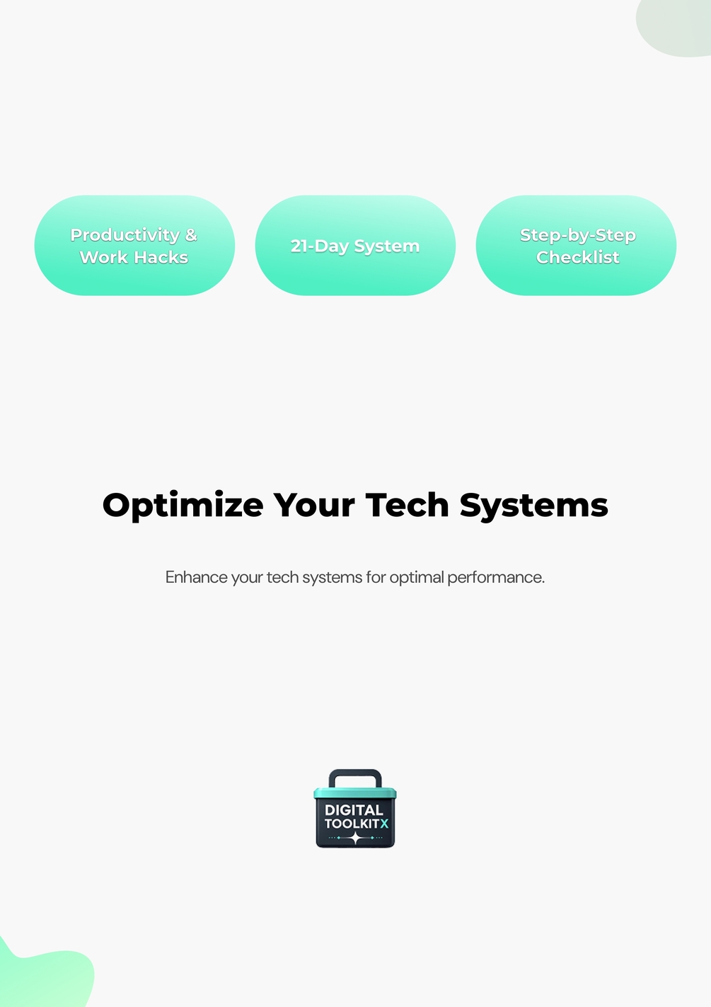 Optimize Your Tech Systems – 21-Day Productivity Toolkit