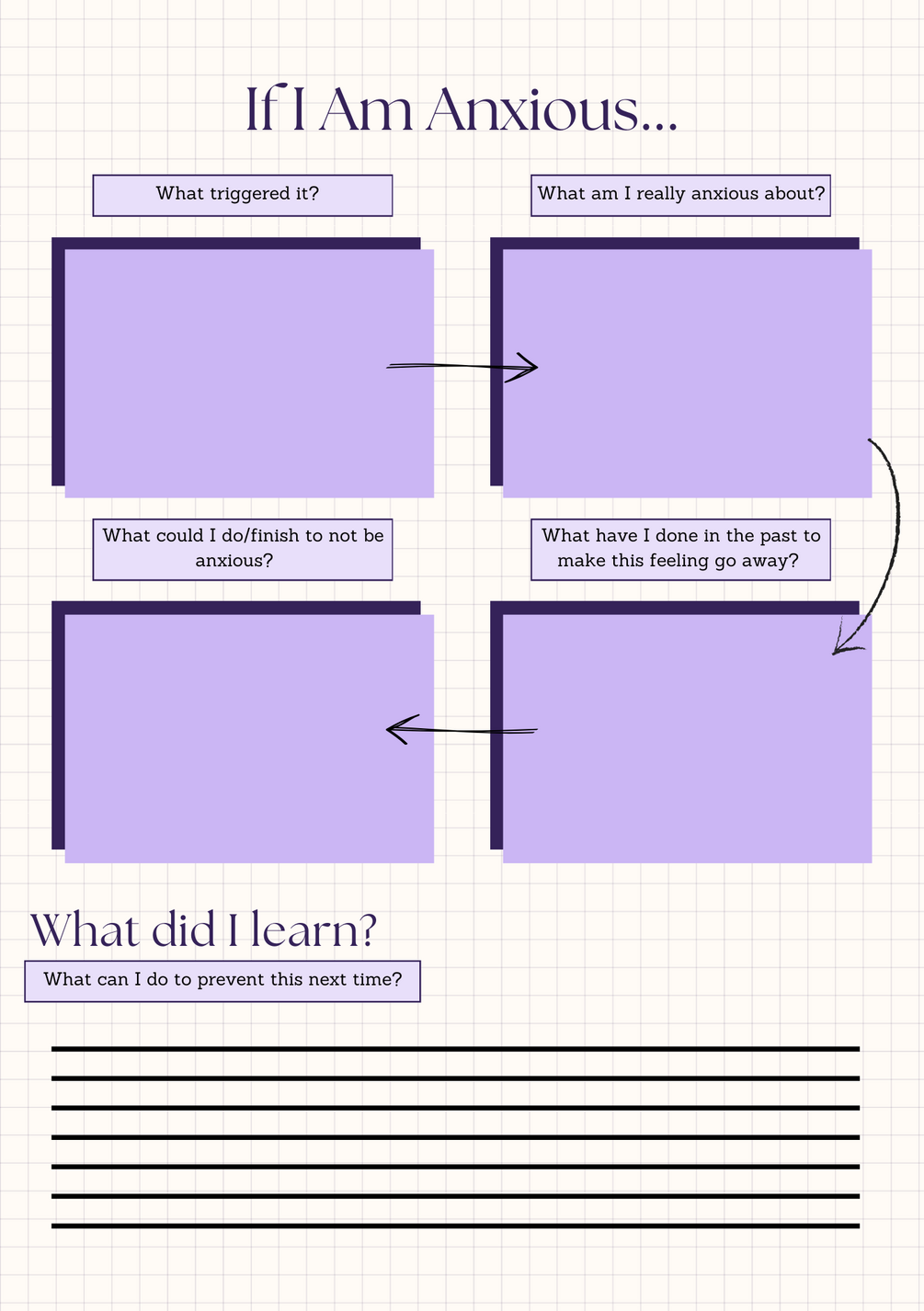 If I Am Anxious Worksheet