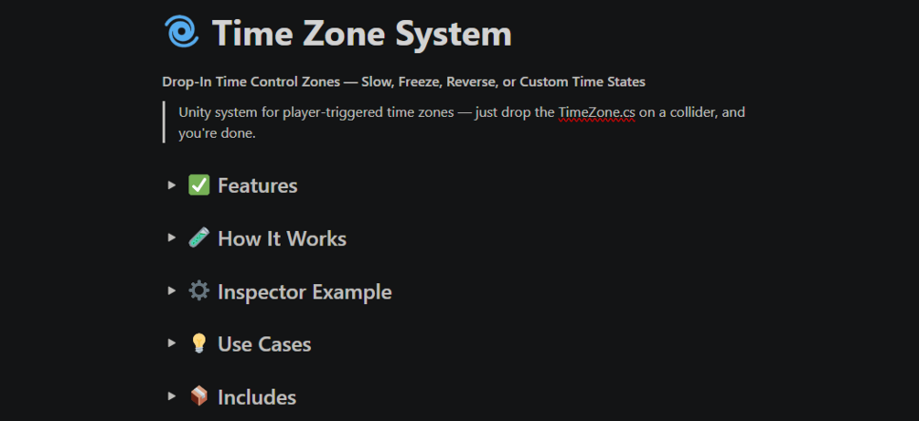 Time Zone System - Unity 3D - SwiPixel DevTools