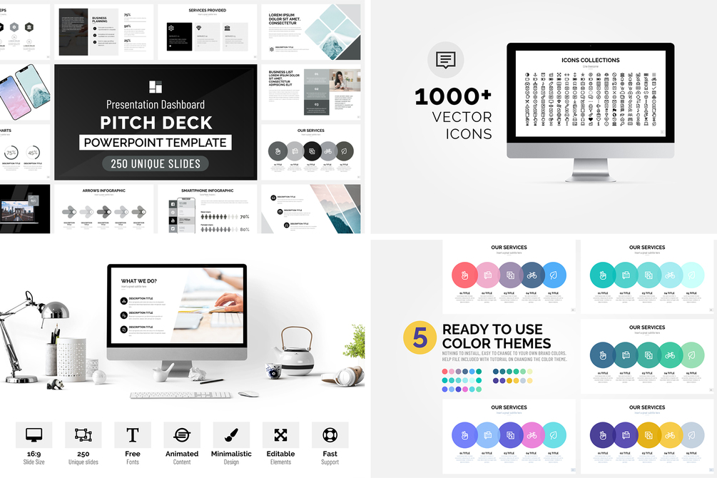 Pitch Deck - Presentation Dashboard Powerpoint Template