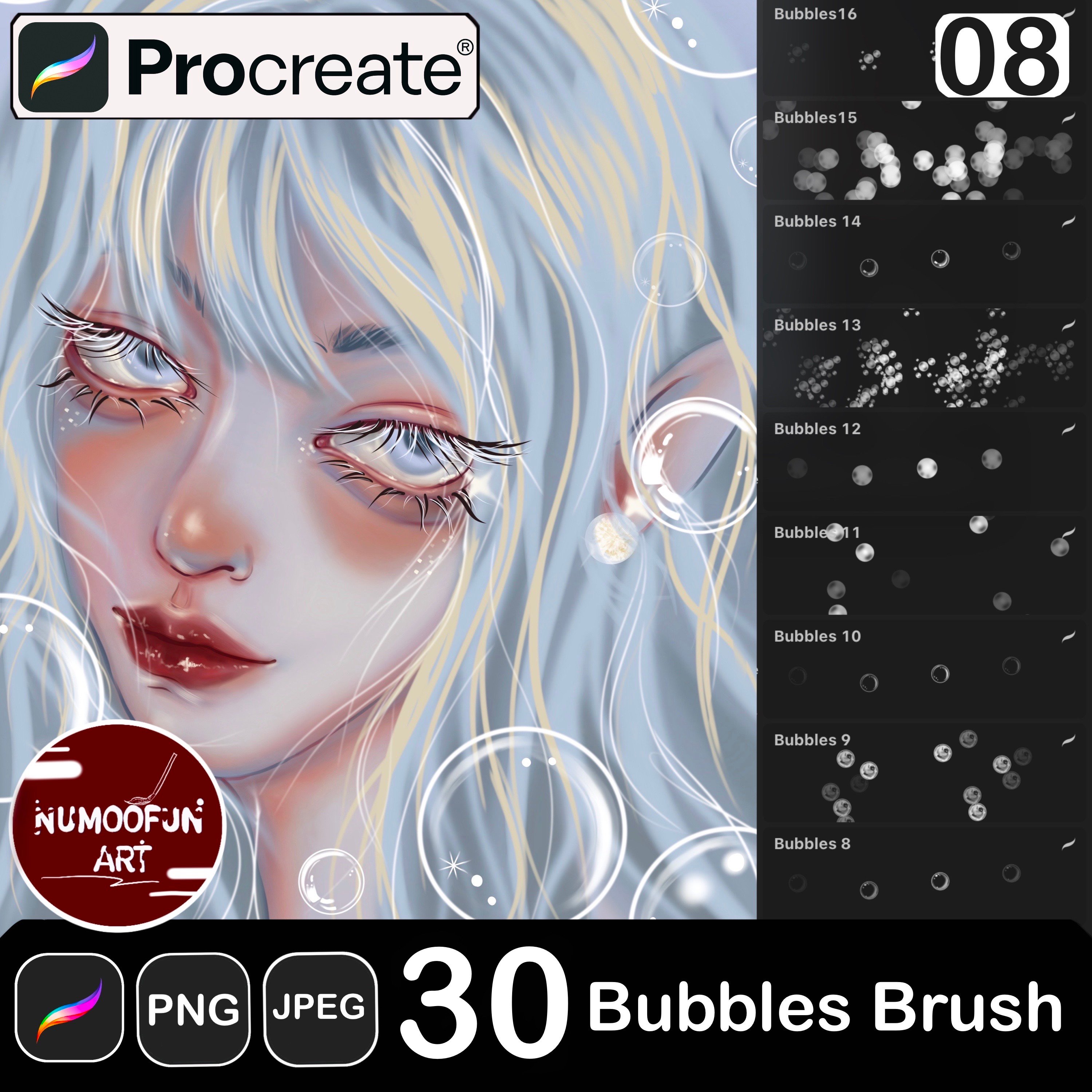 30 Bubble Brush- Brushes For Procreate