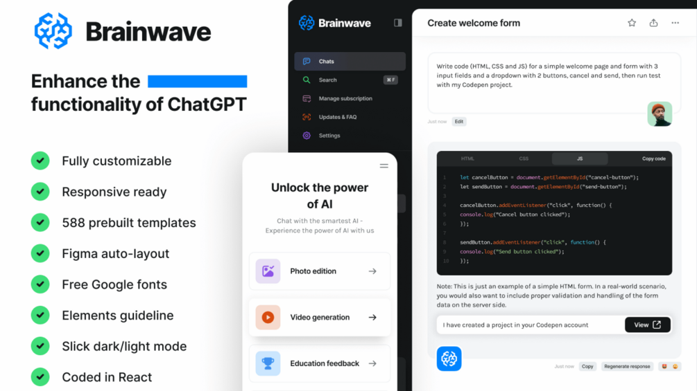 Brainwave - AI UI Kit