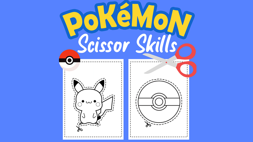 Pokemon Coloring Pages: Scissor Cutting Practice Skills