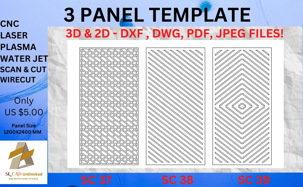 CNC Pattern Templates - SC 37, 38 & 39