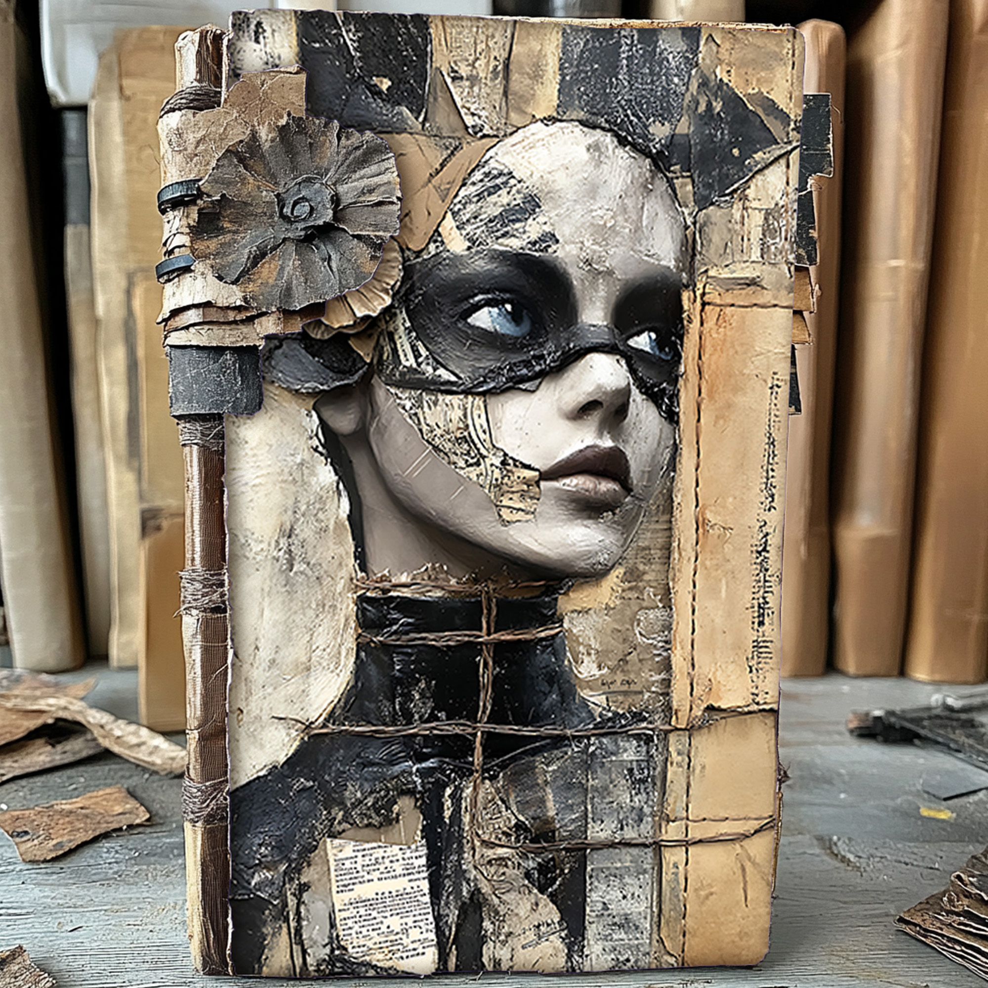 30 pc Portrait Collage Odds and Ends Assemblage on Ephemera Printable ...