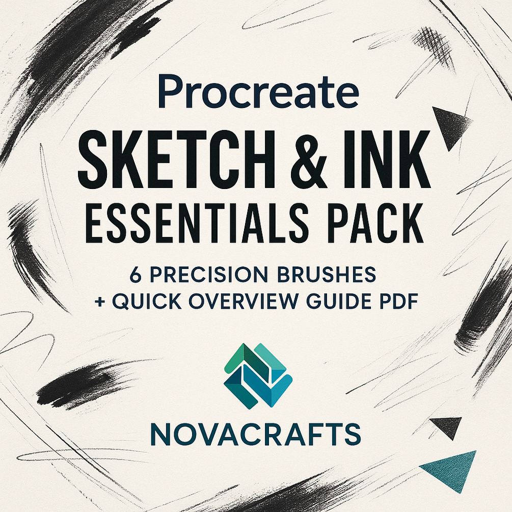 Procreate Sketch & Ink Essentials Pack: 6 Precision Brushes + Quick ...