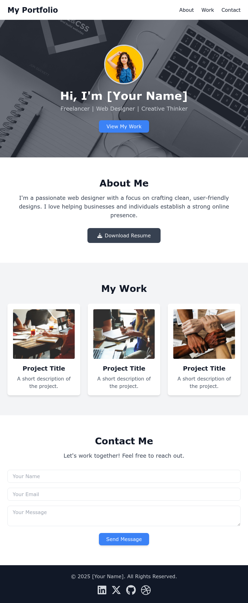 Freelancer Portfolio Website Template
