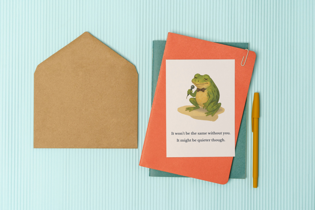 Funny Frog Leaving Card – Printable Farewell Card – Quirky British ...