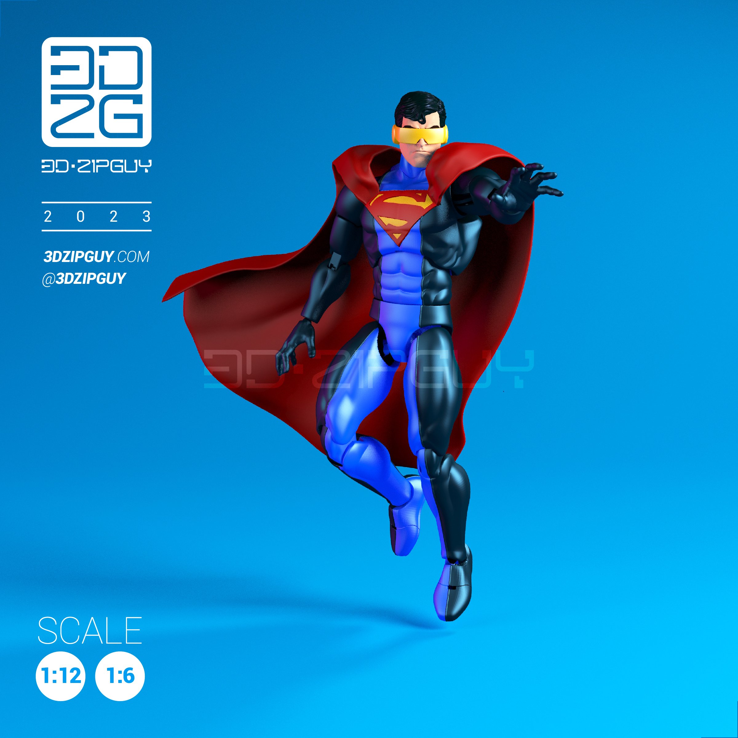 ERADICATOR Superman FREE upgrade for ZIPGUY ALPHA - 3dzipguy