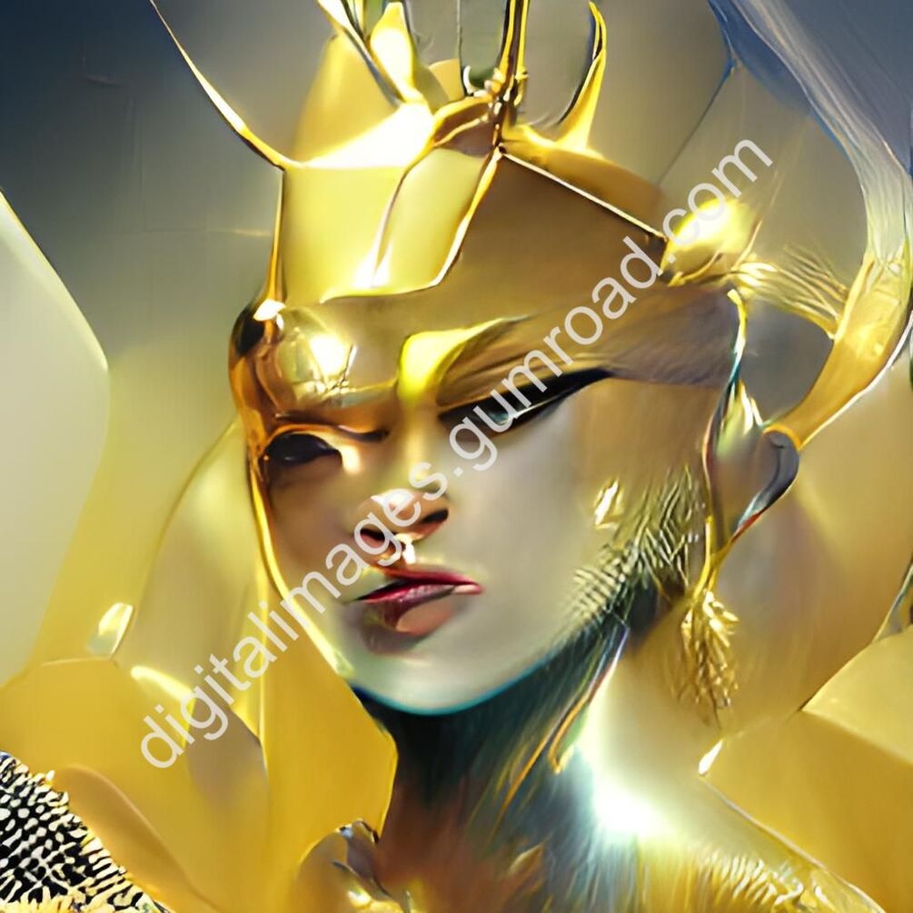 Queen of Gold #14 - Printable Digital Art