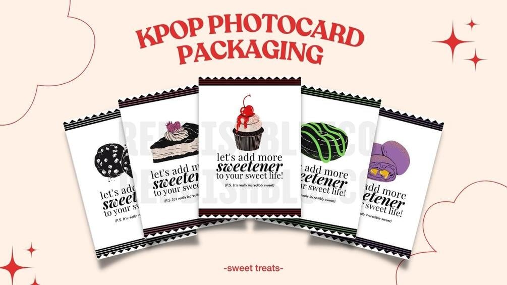 K-Pop Photocard Packaging Envelope - Sweet Treats